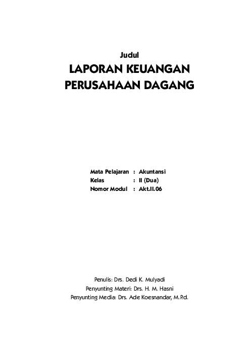 (PDF) Judul LAPORAN KEUANGAN PERUSAHAAN DAGANG