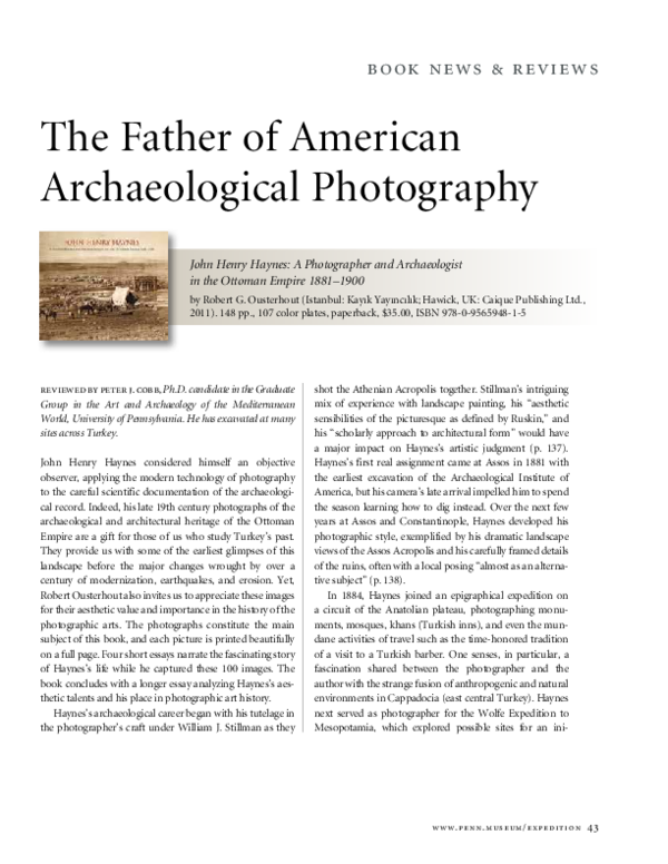 (PDF) The Father of American Archaeological Photography, a Review of ...