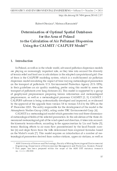 (PDF) Determination of optimal spatial databases for the area of Poland to the calculation of ...