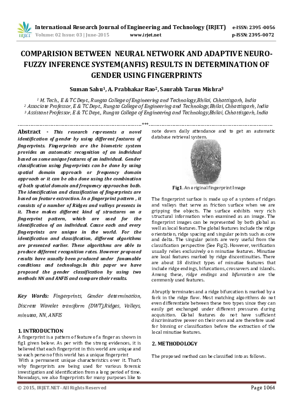 Pdf Irjet Comparision Between Neural Network And Adaptive Neuro Fuzzy Inference Systemanfis