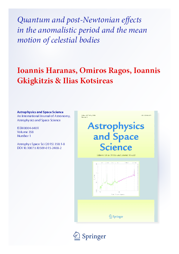 Quantum and Post-Newtonian Effects in the Anomalistic Period and the ...