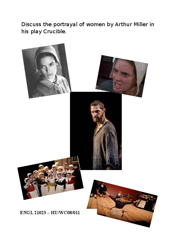 (DOC) Discuss the portrayal of women by Arthur Miller in his play Crucible