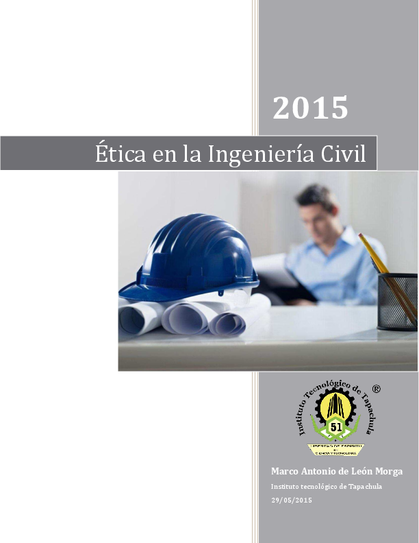 (PDF) Ética en la Ingeniería Civil