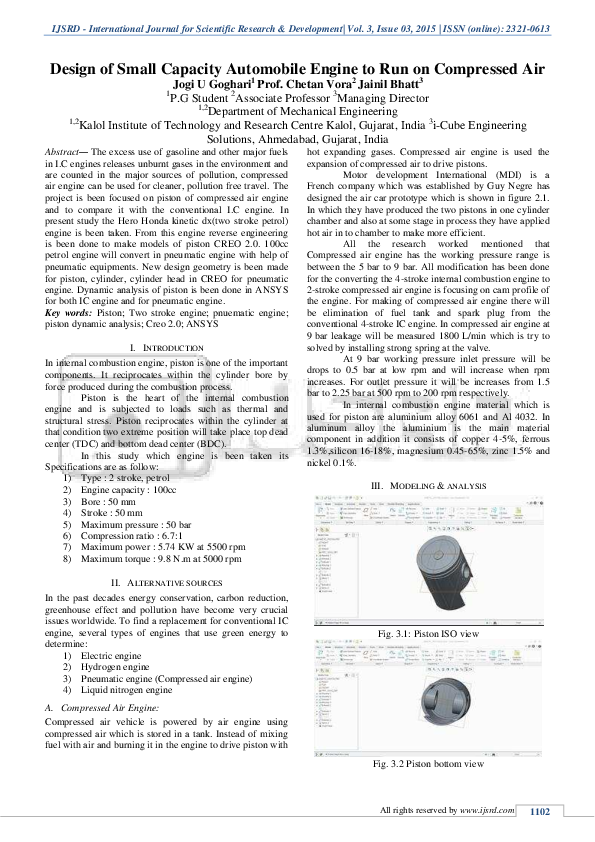 (PDF) Design Of Small Capacity Automobile Engine To Run On Compressed Air