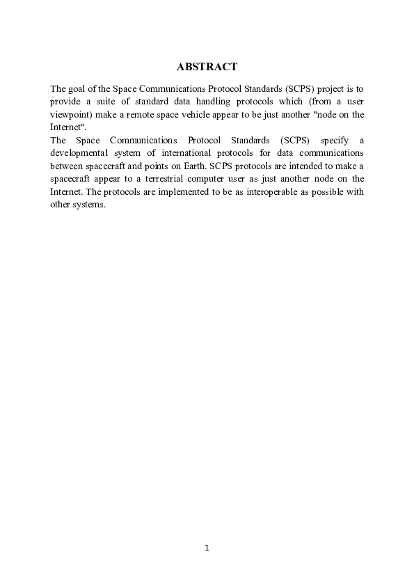 Doc Space Communication Protocol For Computer Science Seminar Topic