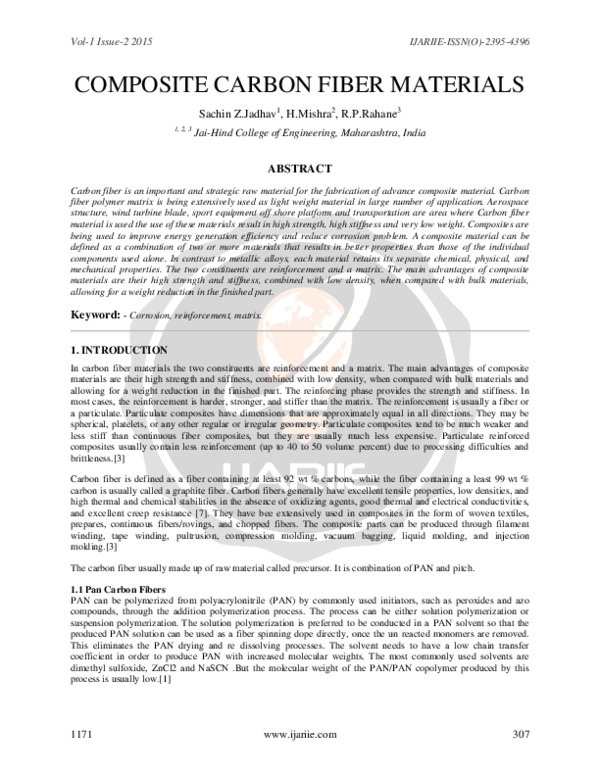 (PDF) COMPOSITE CARBON FIBER MATERIALS