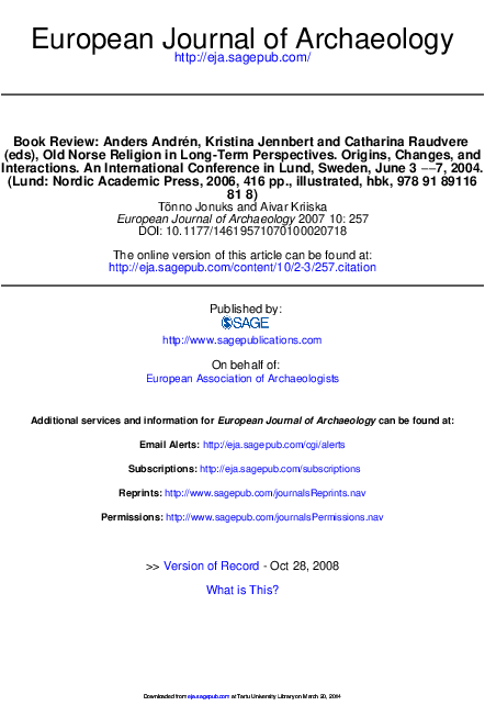(PDF) Anders Andrén, Kristina Jennbert and Catharina Raudvere (eds ...