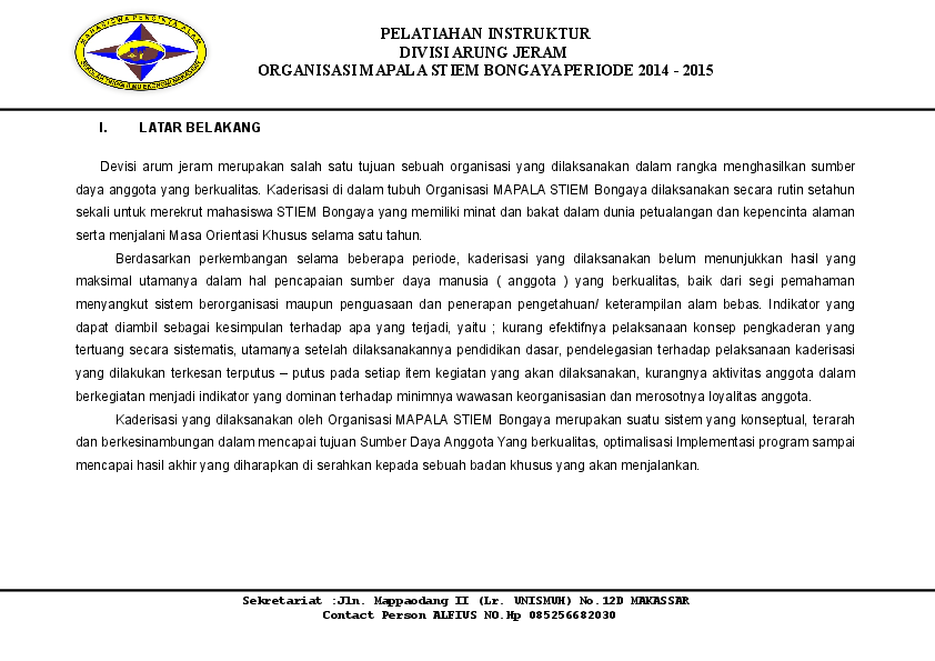 (DOC) Proposal divisi arung jeram