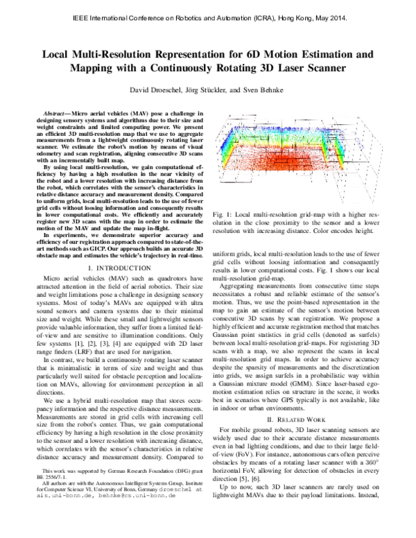 (PDF) Efficient 6D Motion Estimation with 3D Mapping