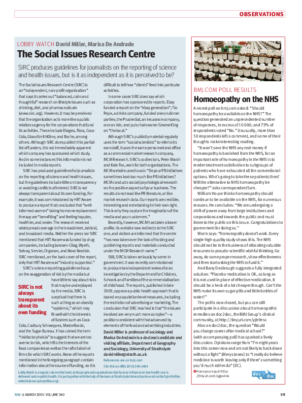 (PDF) The Social Issues Research Centre