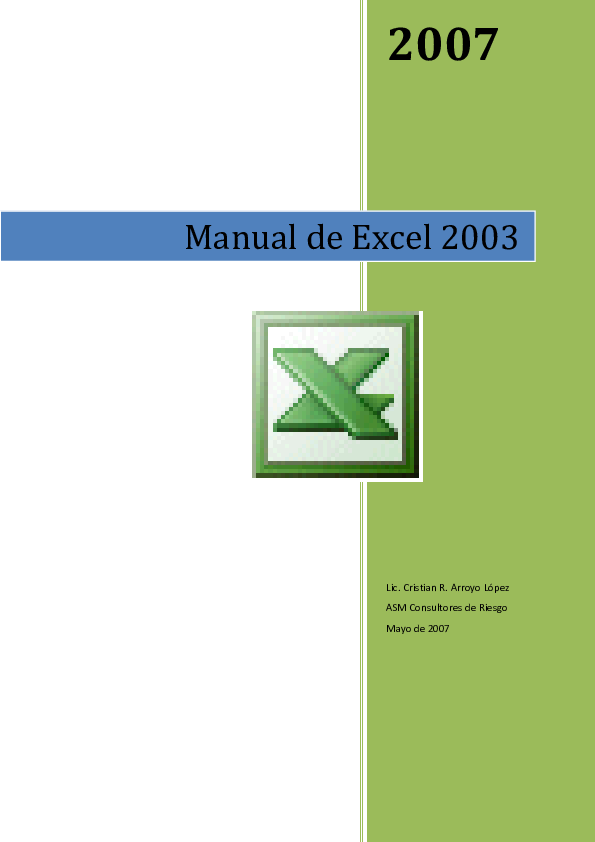 (PDF) Manual de Excel