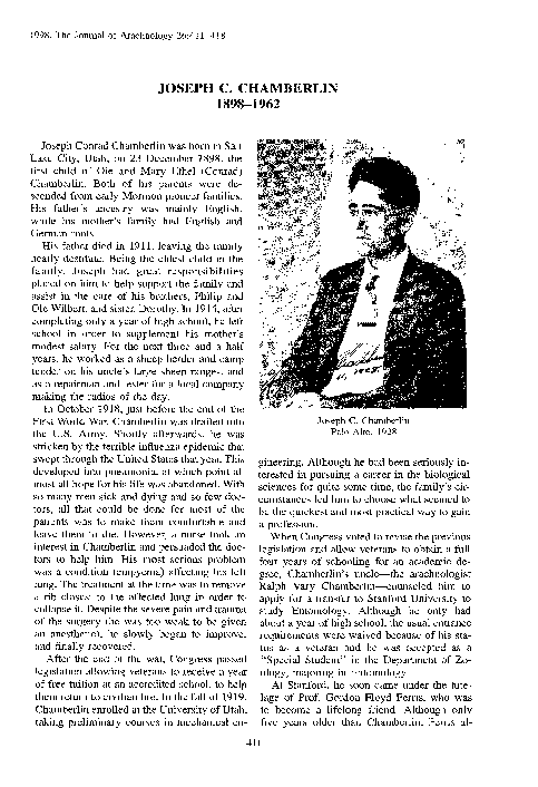 Joseph C. Chamberlin (1898-1962)