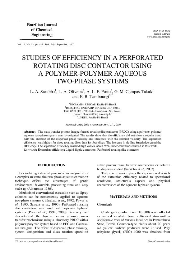 (PDF) Studies of efficiency in a perforated rotating disc contactor ...