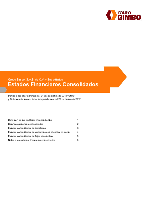 (DOC) Grupo Bimbo Estados Financieros Consolidados
