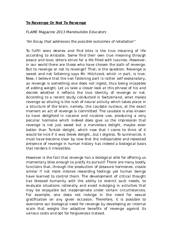 vengeance definition