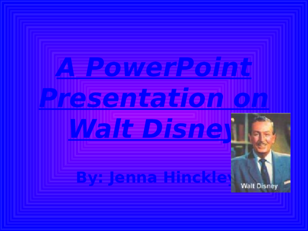 (PPT) Walt DIsney Presentation