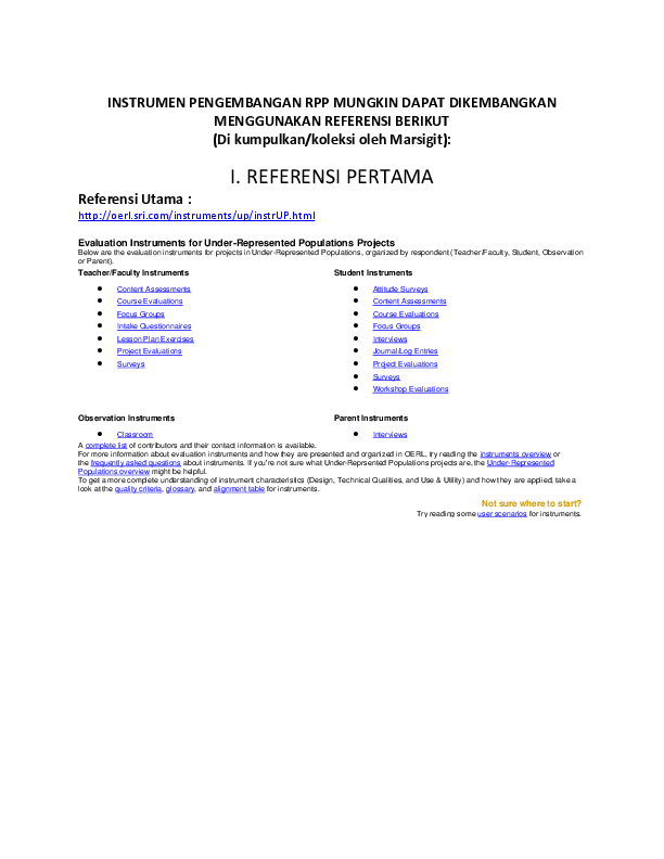 (PDF) Instrumen Pengembangan RPP (Rencana Program Pembelajaran)
