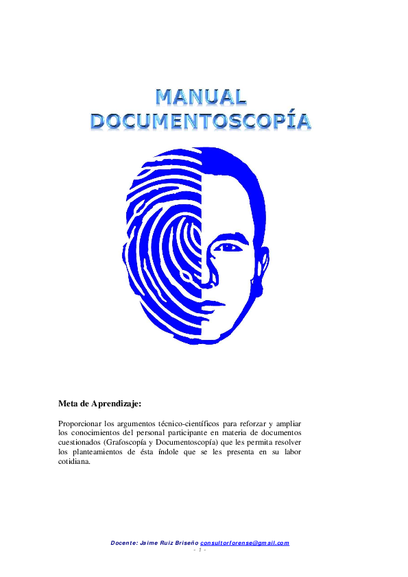 (PDF) Manual de Grafoscopia y Documentoscopía