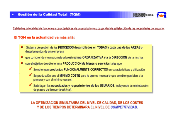 (PDF) Gestión de la calidad total (TQM