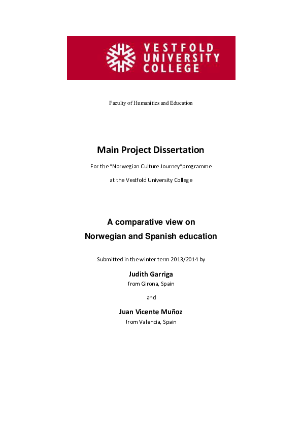 (PDF) Main Project Dissertation A comparative view on Norwegian and ...