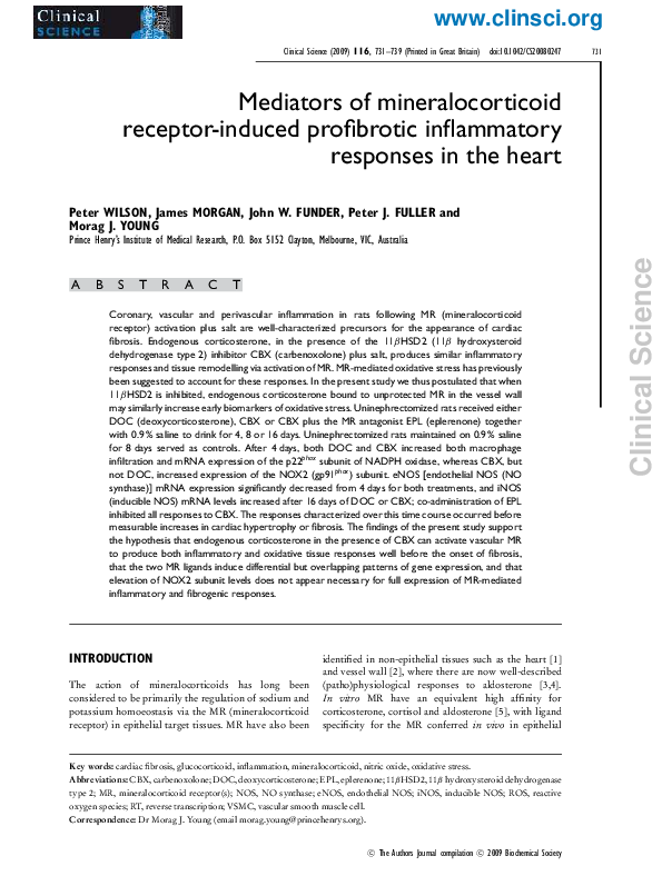 (PDF) Mediators of mineralocorticoid receptor-induced profibrotic ...