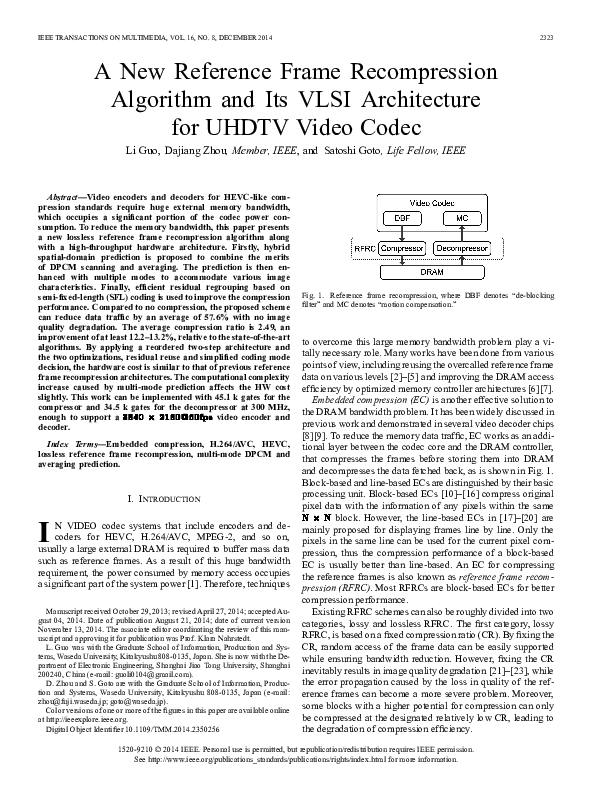 Pdf A New Reference Frame Recompression Algorithm And Its Vlsi 0081
