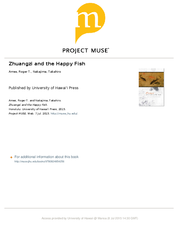 (PDF) Zhuangzi and the Happy Fish