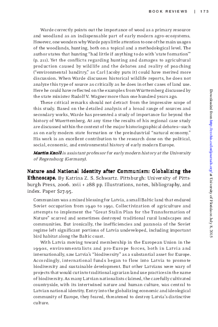 (PDF) Nature and National Identity after Communism: Globalizing the ...