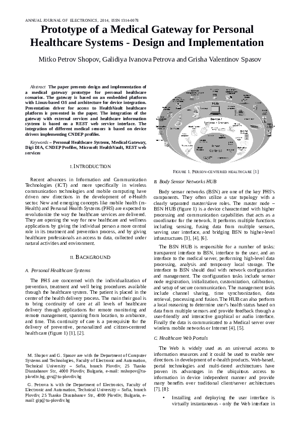 (PDF) Prototype of a Medical Gateway for Personal Healthcare Systems ...