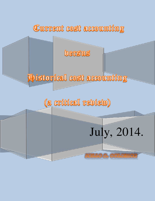 (PDF) Current cost accounting versus historical cost accounting (a ...