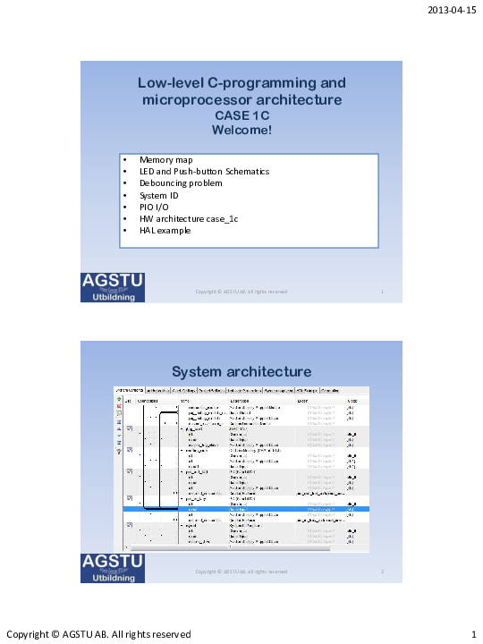 (PDF) Low-level C-programming and microprocessor architecture CASE 1C ...