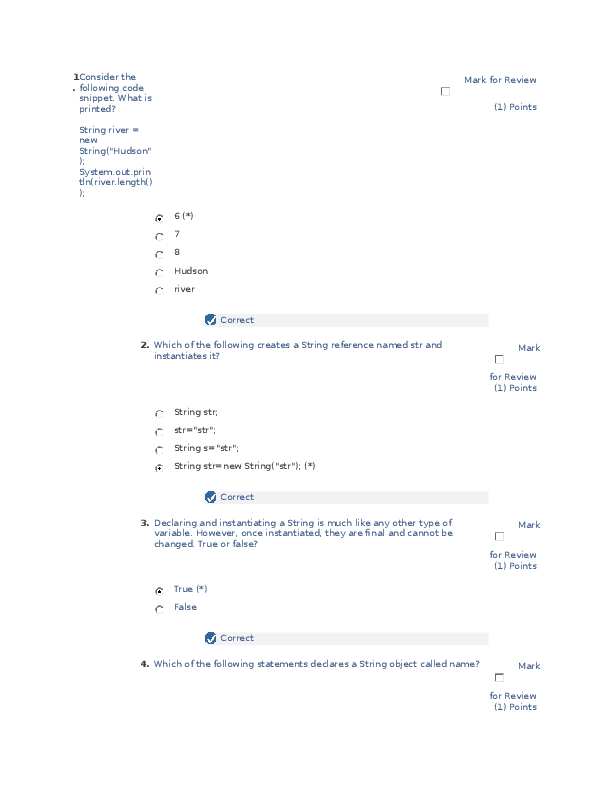 (DOC) Java Sectiunea 4 Quiz 4 | Lorena Apostol - Academia.edu