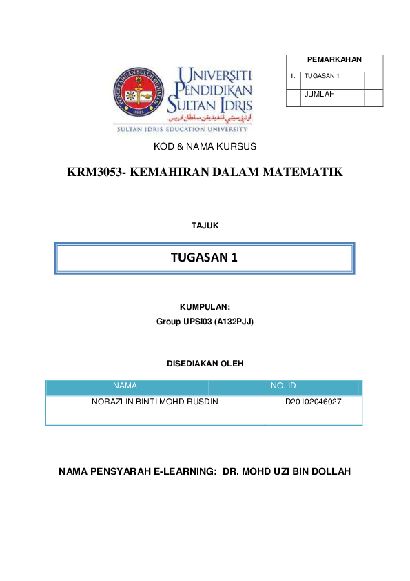 (PDF) Kemahiran Menaakul dalam PdP Matematik