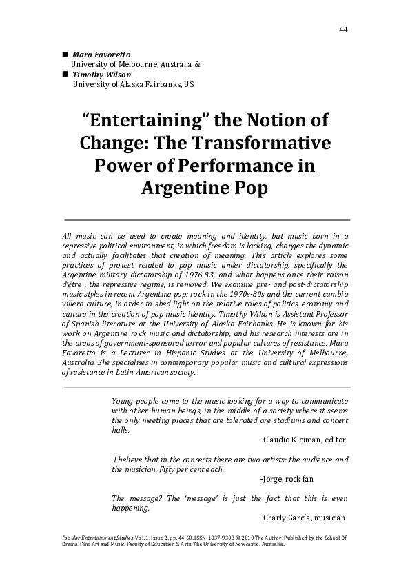 (PDF) Favoretto, M. & Wilson, T. (2010) “‘Entertaining’ the Notion of ...