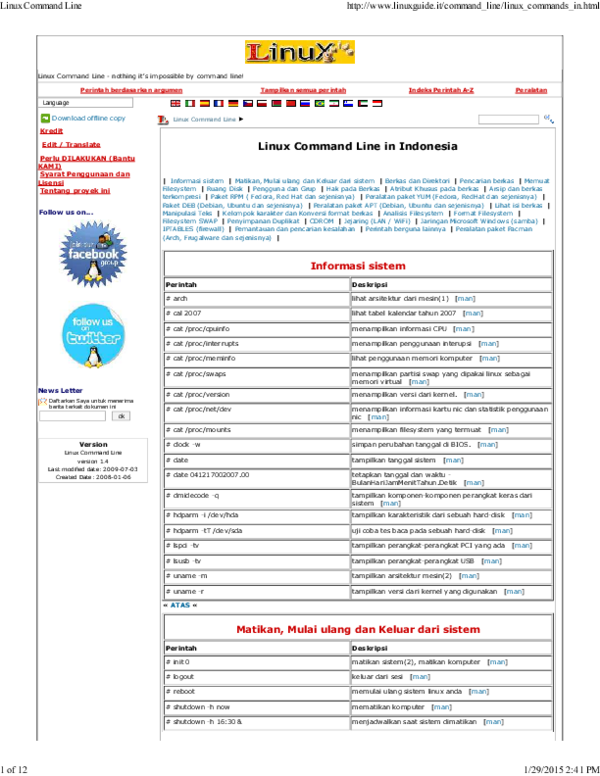 (PDF) Linux Command Line