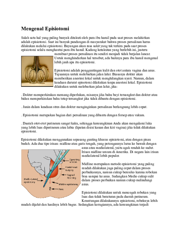 (DOC) Mengenal Episiotomi