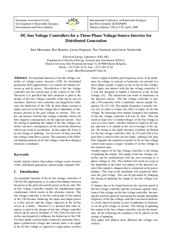 (PDF) DC-bus voltage controllers for a three-phase voltage-source ...