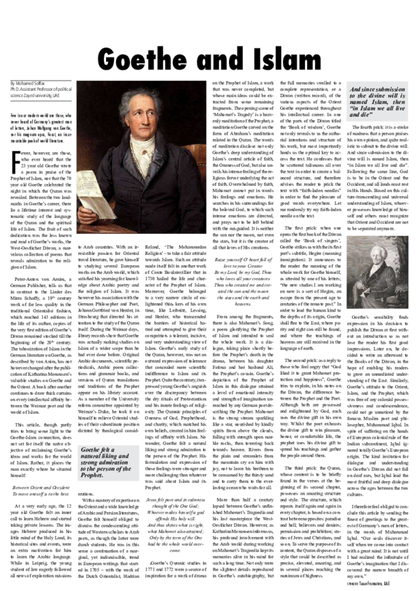 (PDF) Goethe and Islam
