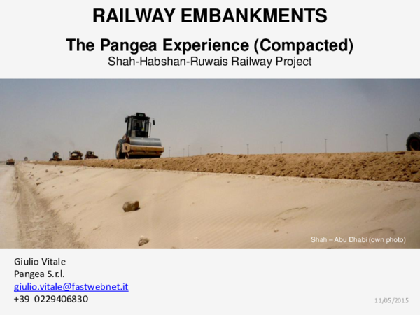 (PDF) RAILWAY EMBANKMENTS The Pangea Experience (Compacted) Shah ...