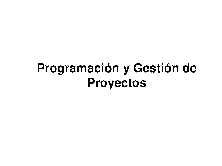 (PDF) Programación y Gestión de Proyectos