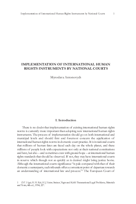 (PDF) Implementation of International Human Rights Instruments by ...
