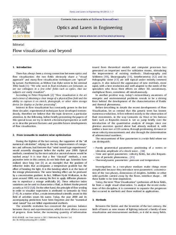 Pdf Flow Visualization And Beyond Dario Ambrosini