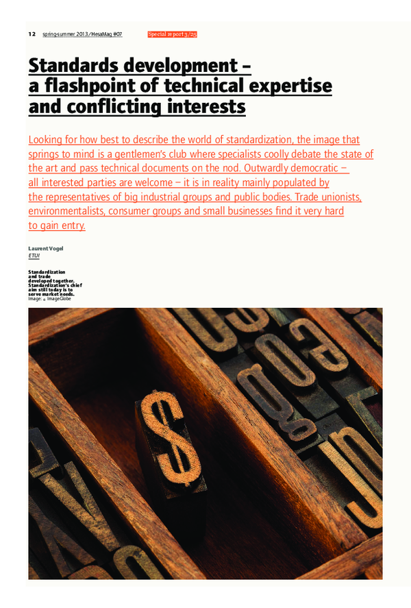 (PDF) Standards development - a flashpoint of technical expertise and ...