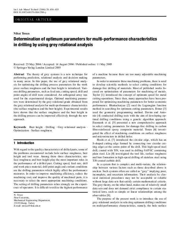 (PDF) MADM Technique Integrated with Grey- based Taguchi method for Selection of Alluminium ...