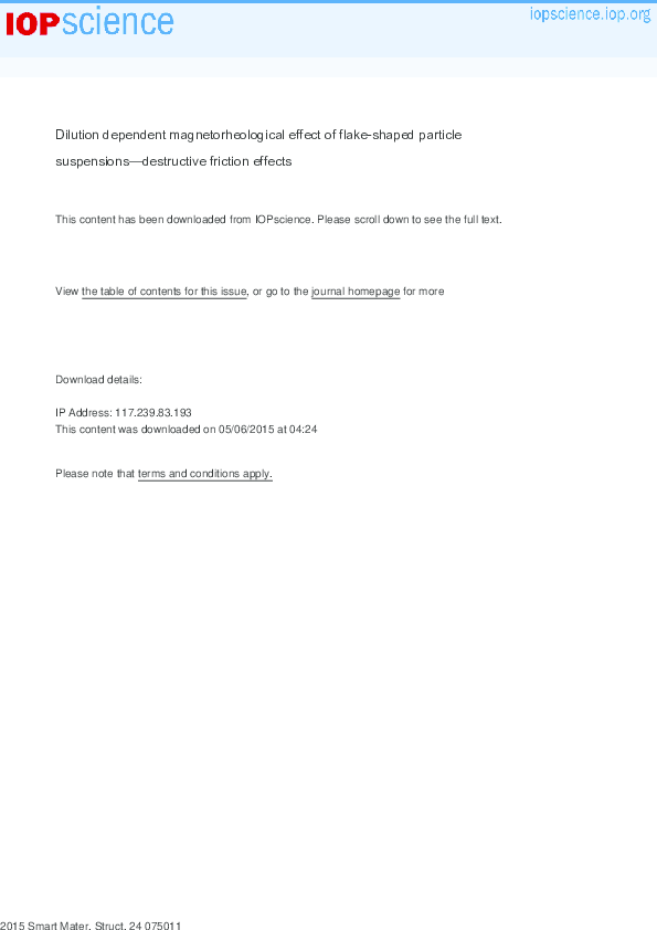 (PDF) Dilution dependent magnetorheological effect of flake-shaped ...