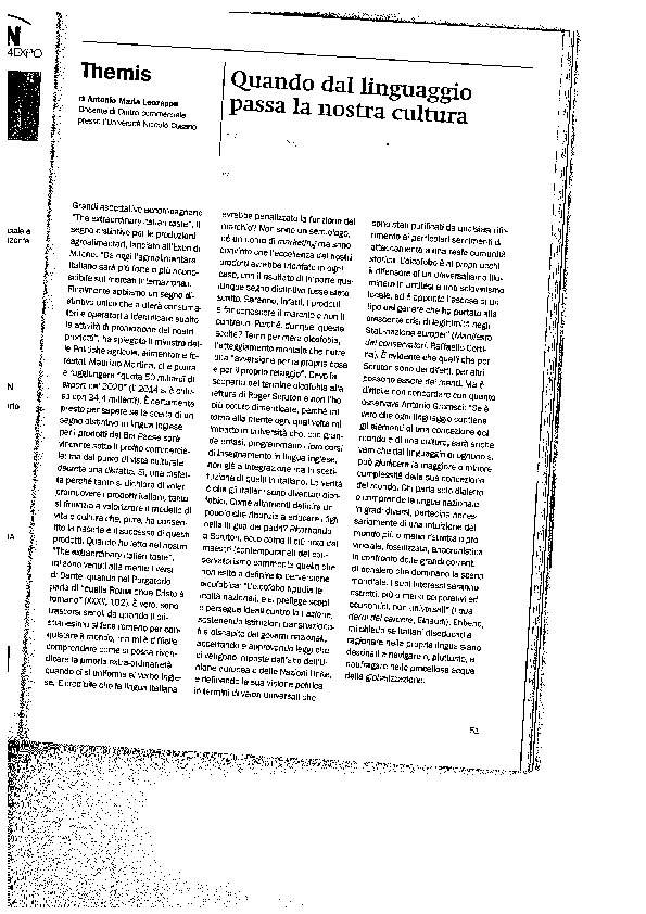 (PDF) A. M. Leozappa Quando dal linguaggio passa la nostra cultura (nr ...