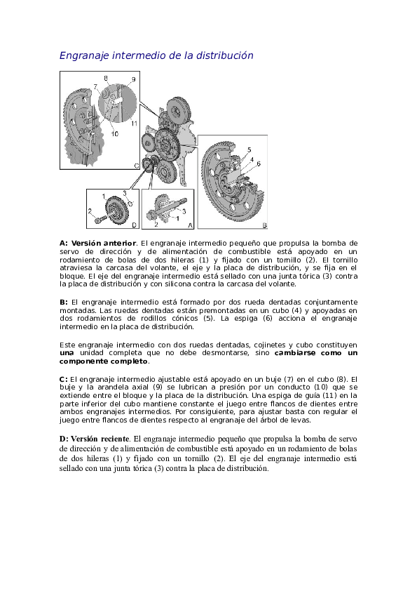(DOC) Engranaje intermedio de la distribución