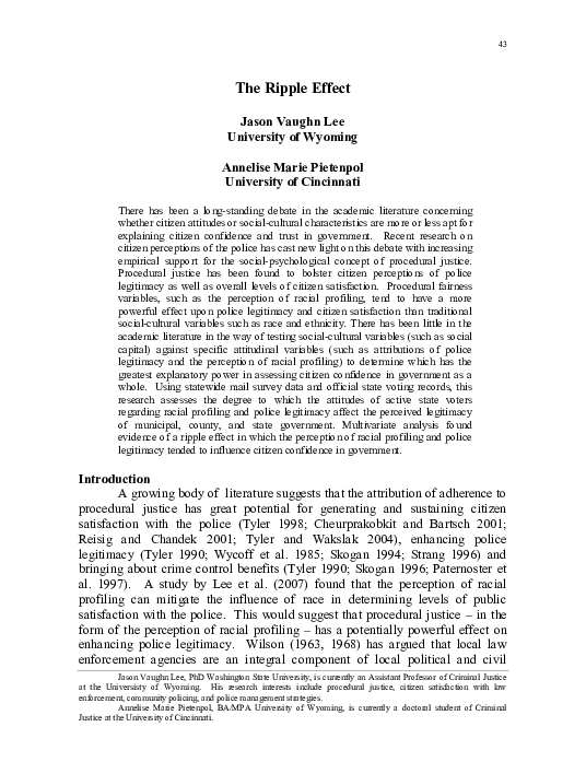 (PDF) The Ripple Effect