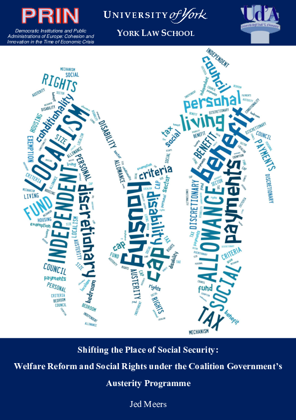 (PDF) Shifting the Place of Social Security: Welfare Reform and Social ...