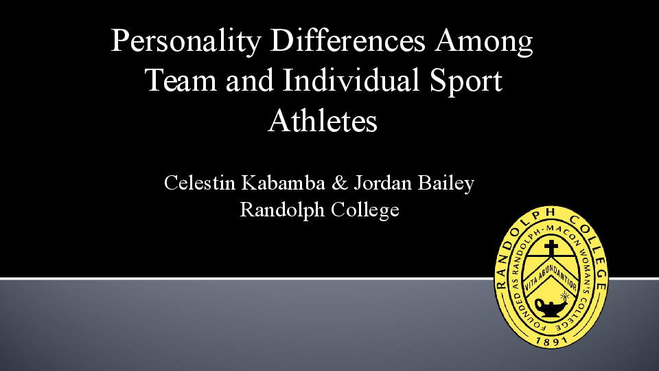 (PPT) Personality Traits among team and individual sport athletes Power ...